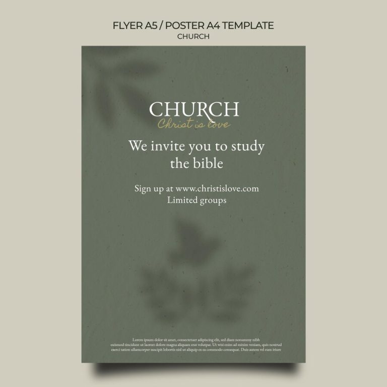 Creative church flyer template Free Psd