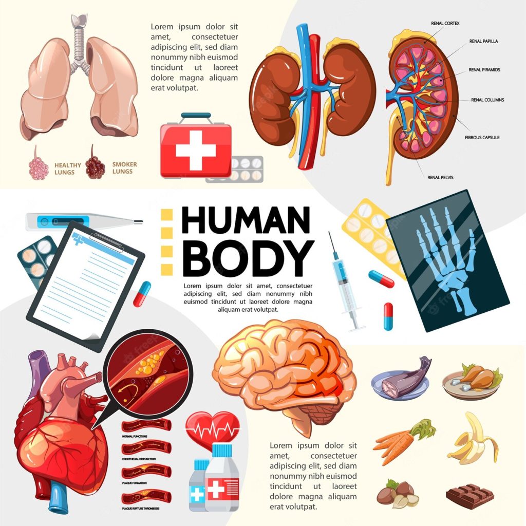 Cartoon healthcare template Free Vector